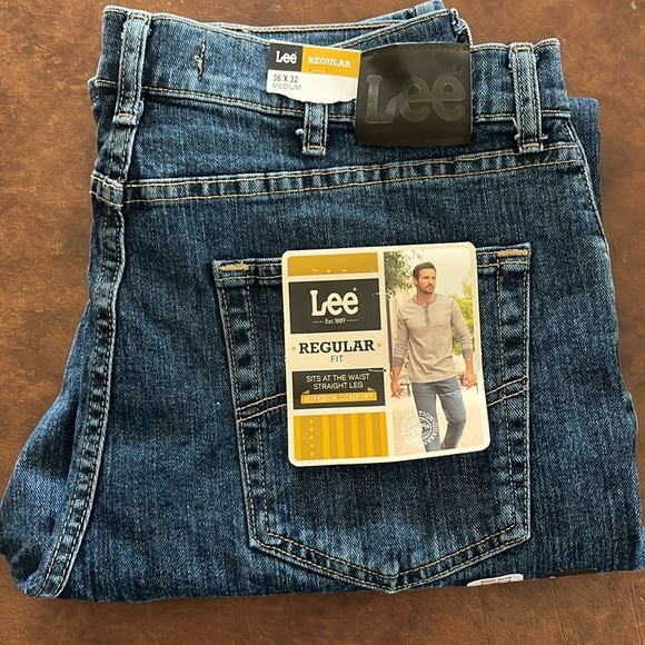 Lee | Jeans | New Lee Stonewash Denim Jeans Regular Fit 36x32 Medium | Poshmark